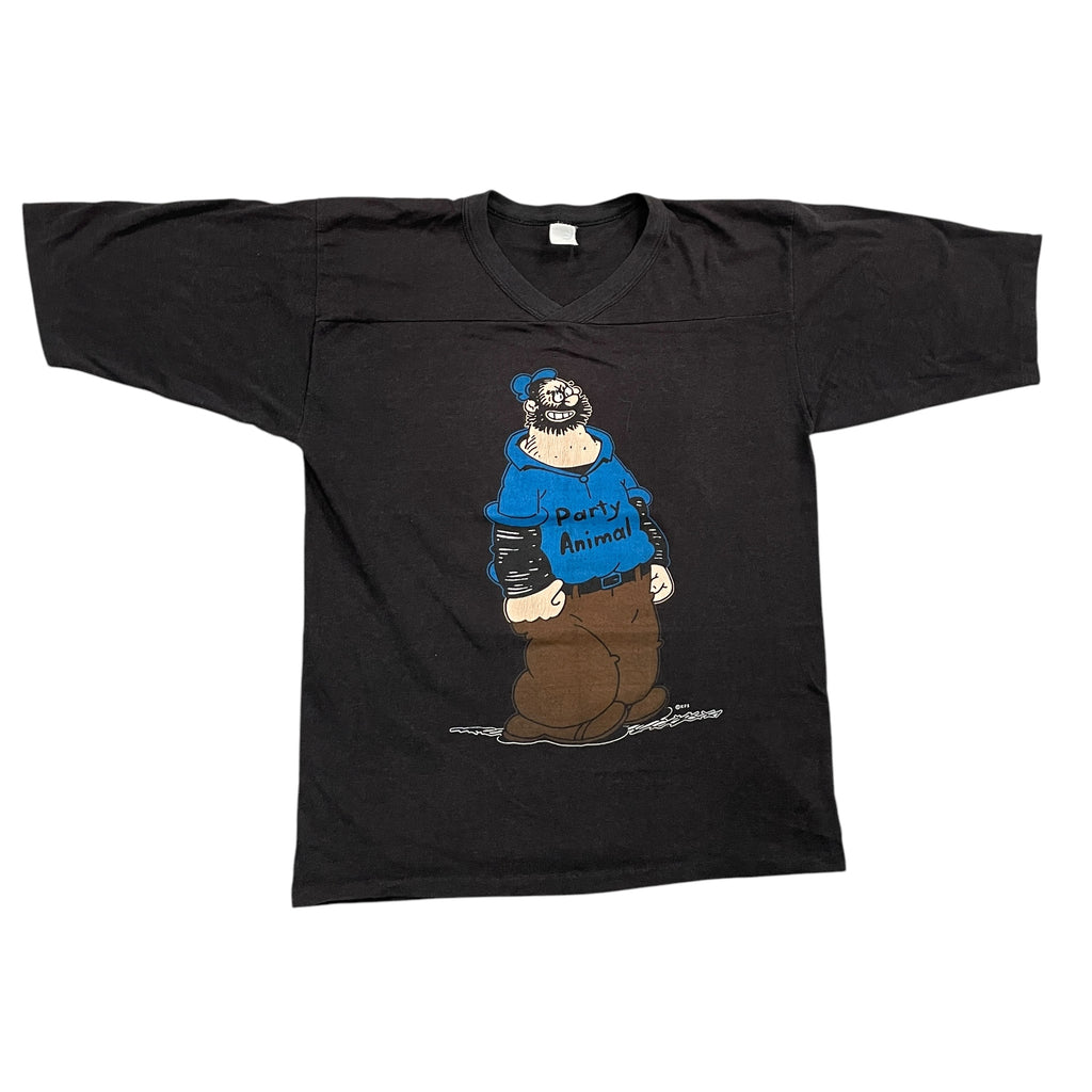 Popeye Bluto "Party Animal" Vintage Single Stitch T-Shirt – Black ...