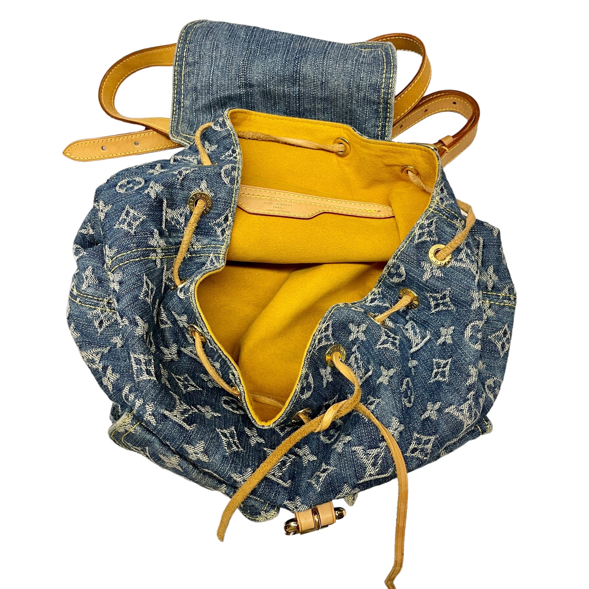 Y2K Louis Vuitton Denim Logo Monogram Vintage "Sac a Dos" Backpack ...